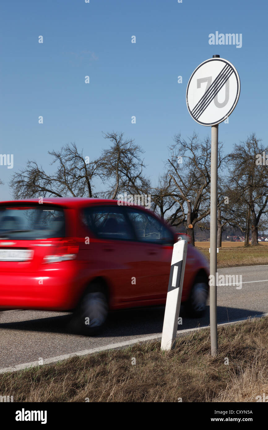 German Speed Limit Traffic Sign Stock Photos & German Speed Limit ...