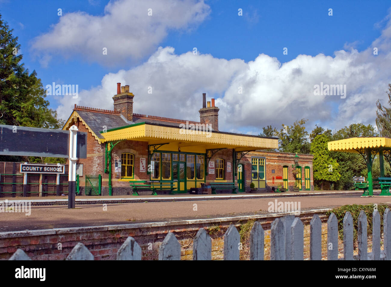 County School Railway Station in Norfolk Stock Photo - Alamy