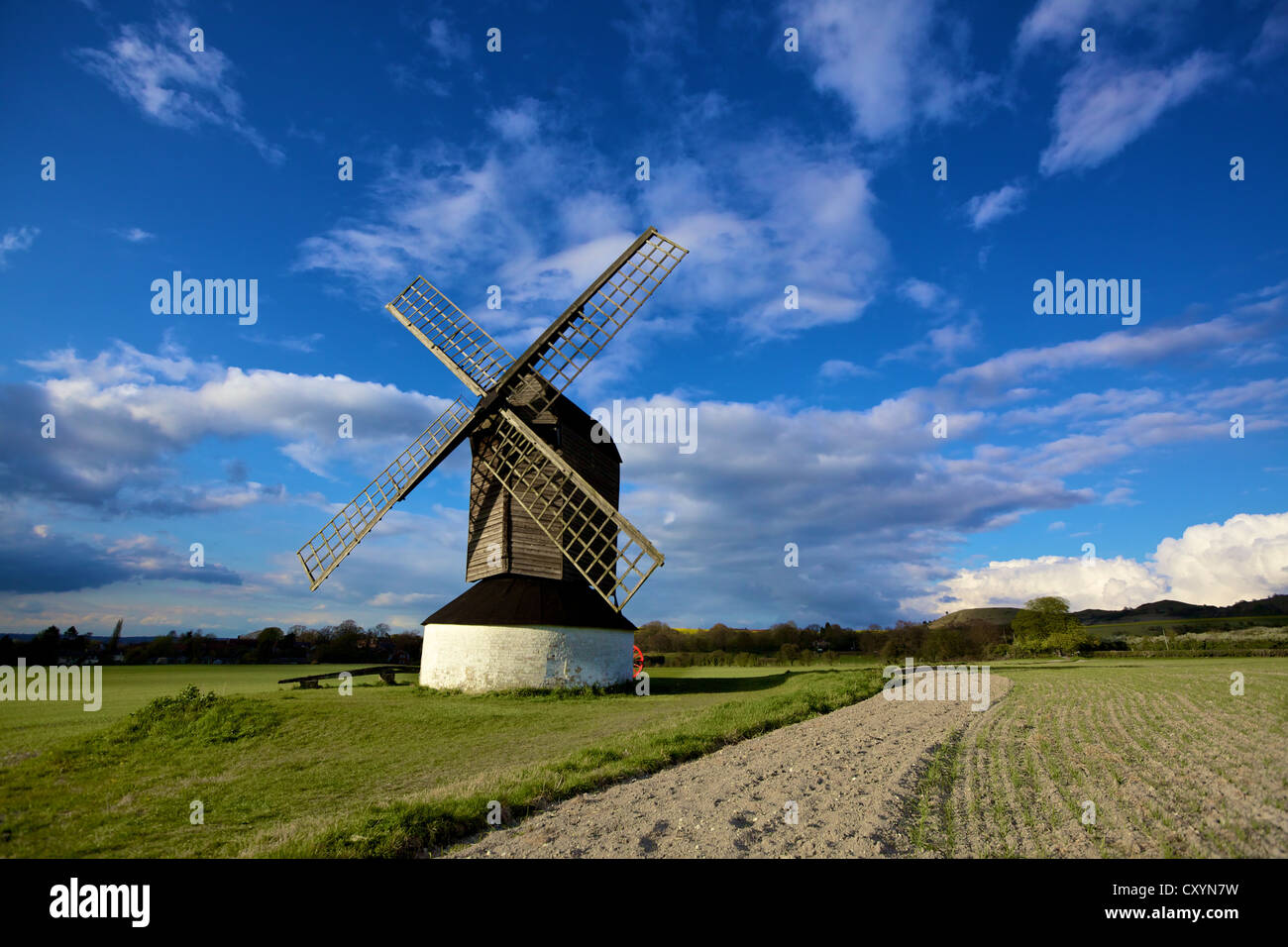Windmill in Bedfordshire England Stock Photo - Alamy