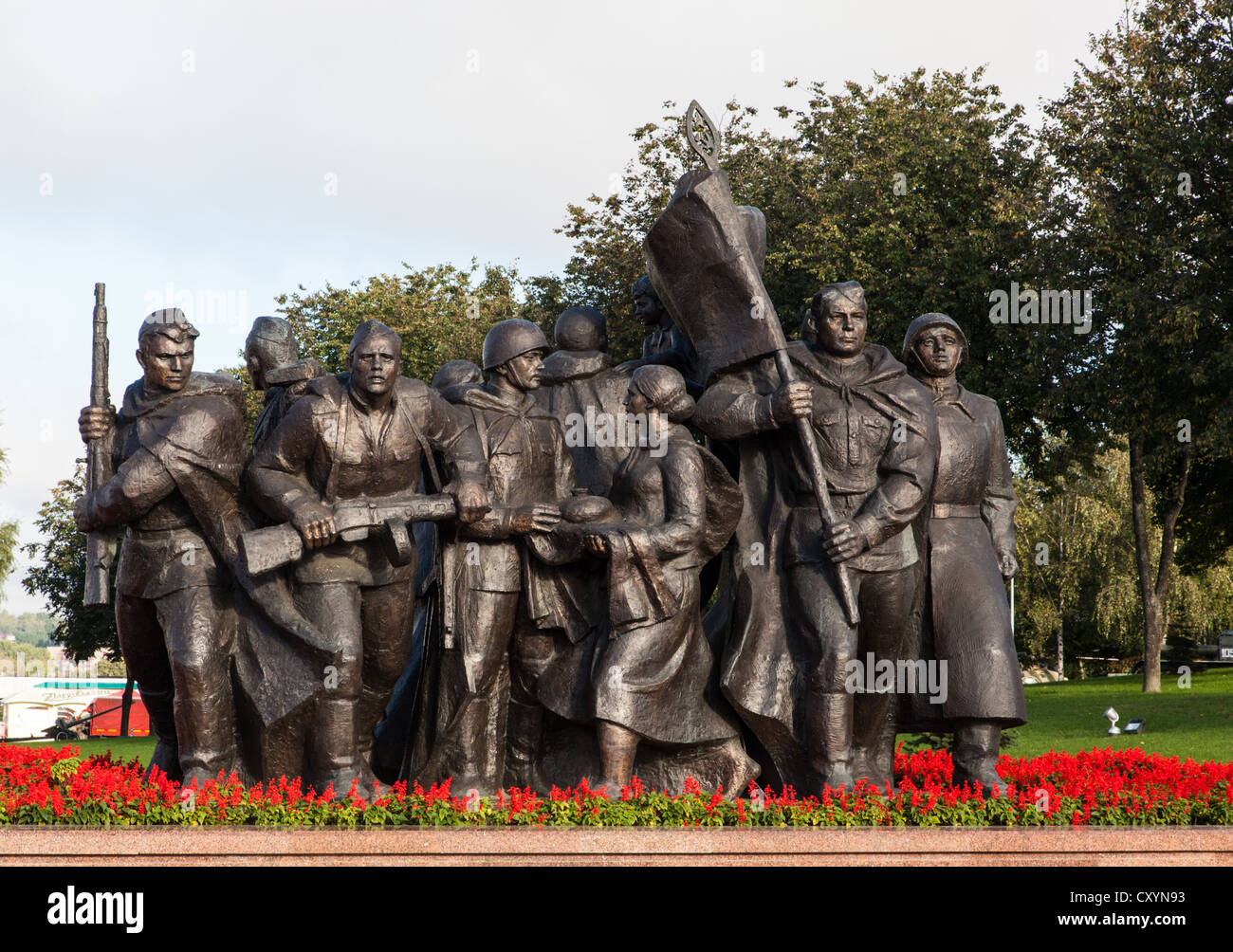 A Heroic Statue in the Soviet style in Vitebsk, Belarus, built to ...