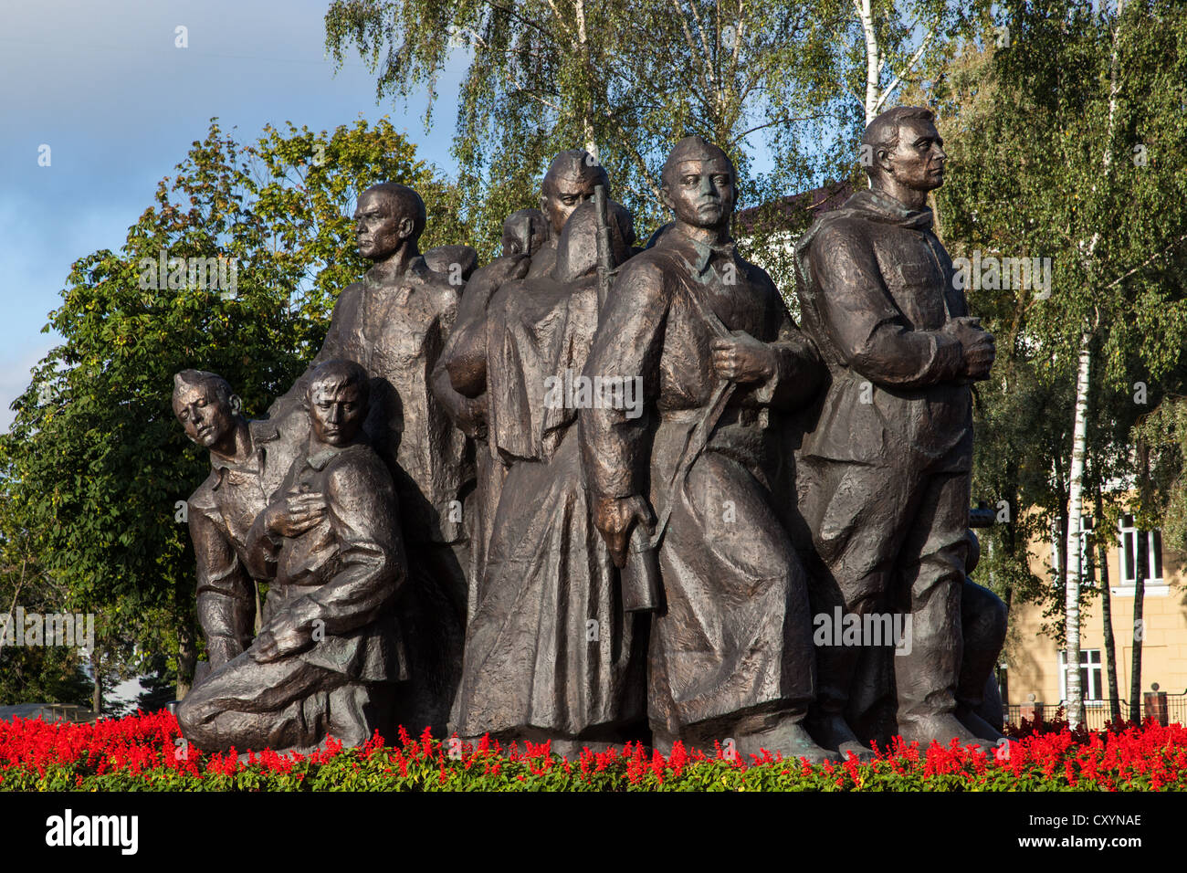 A Heroic statue at the war memorial in Vitebsk from the Soviet era ...