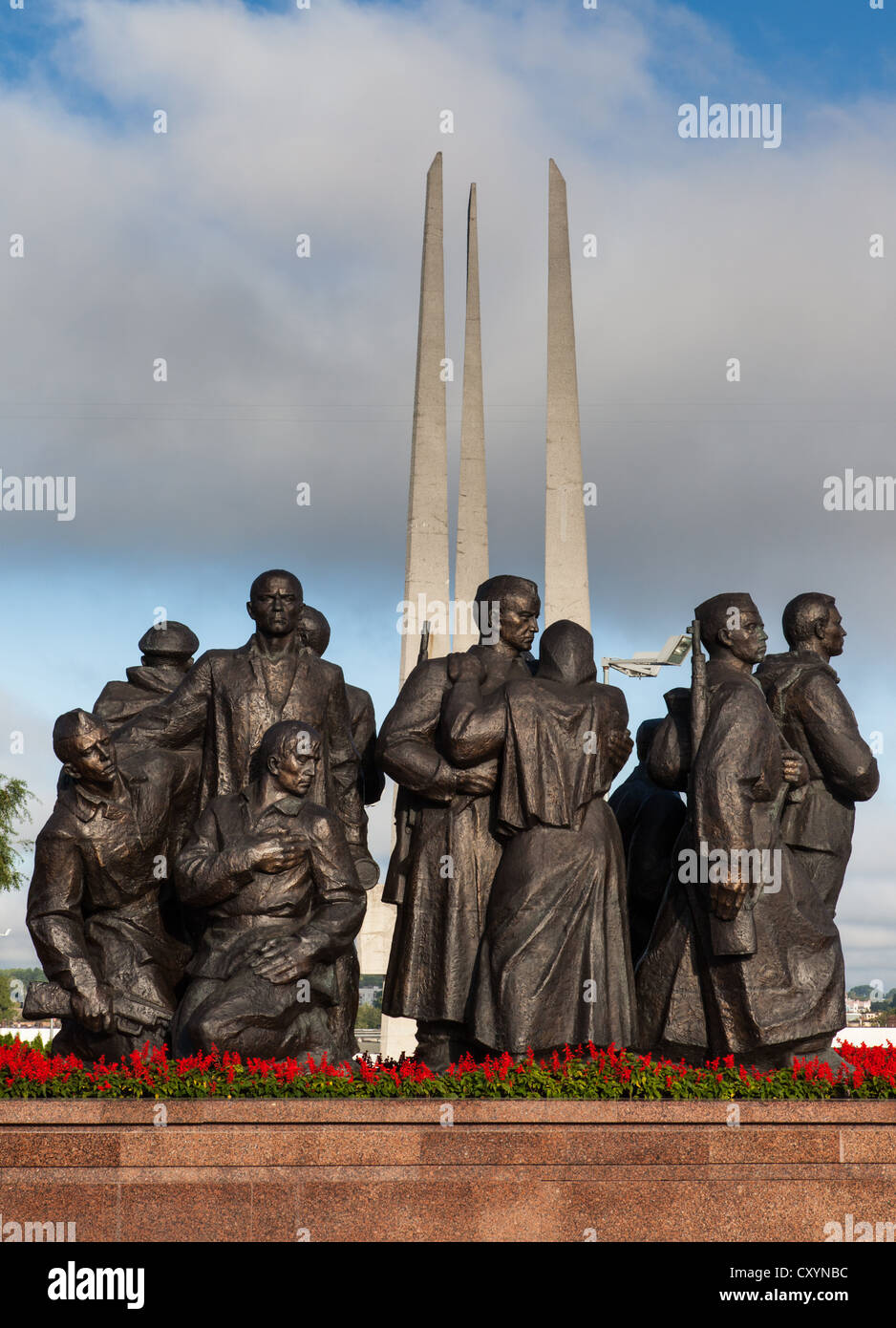 A Heroic statue at the war memorial in Vitebsk from the Soviet era ...