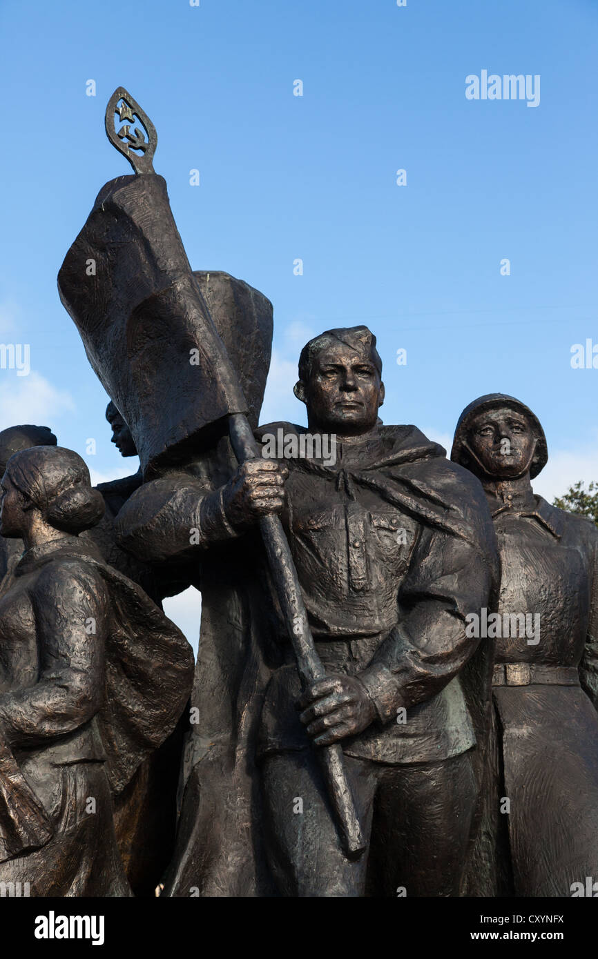 A Heroic statue at the war memorial in Vitebsk from the Soviet era ...