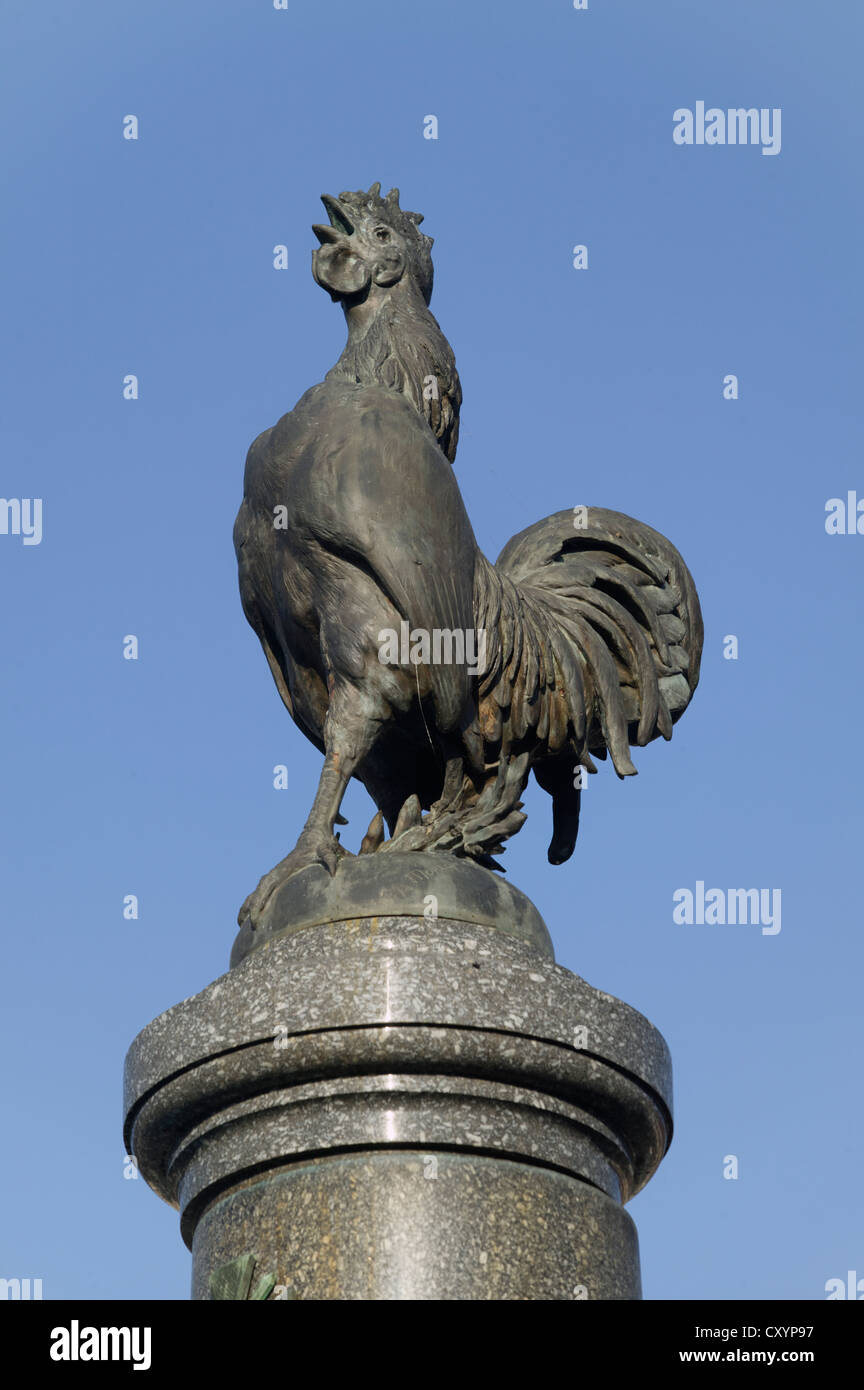 Cock Sculpture Detail Of The War Monument Mulhouse Alsace France