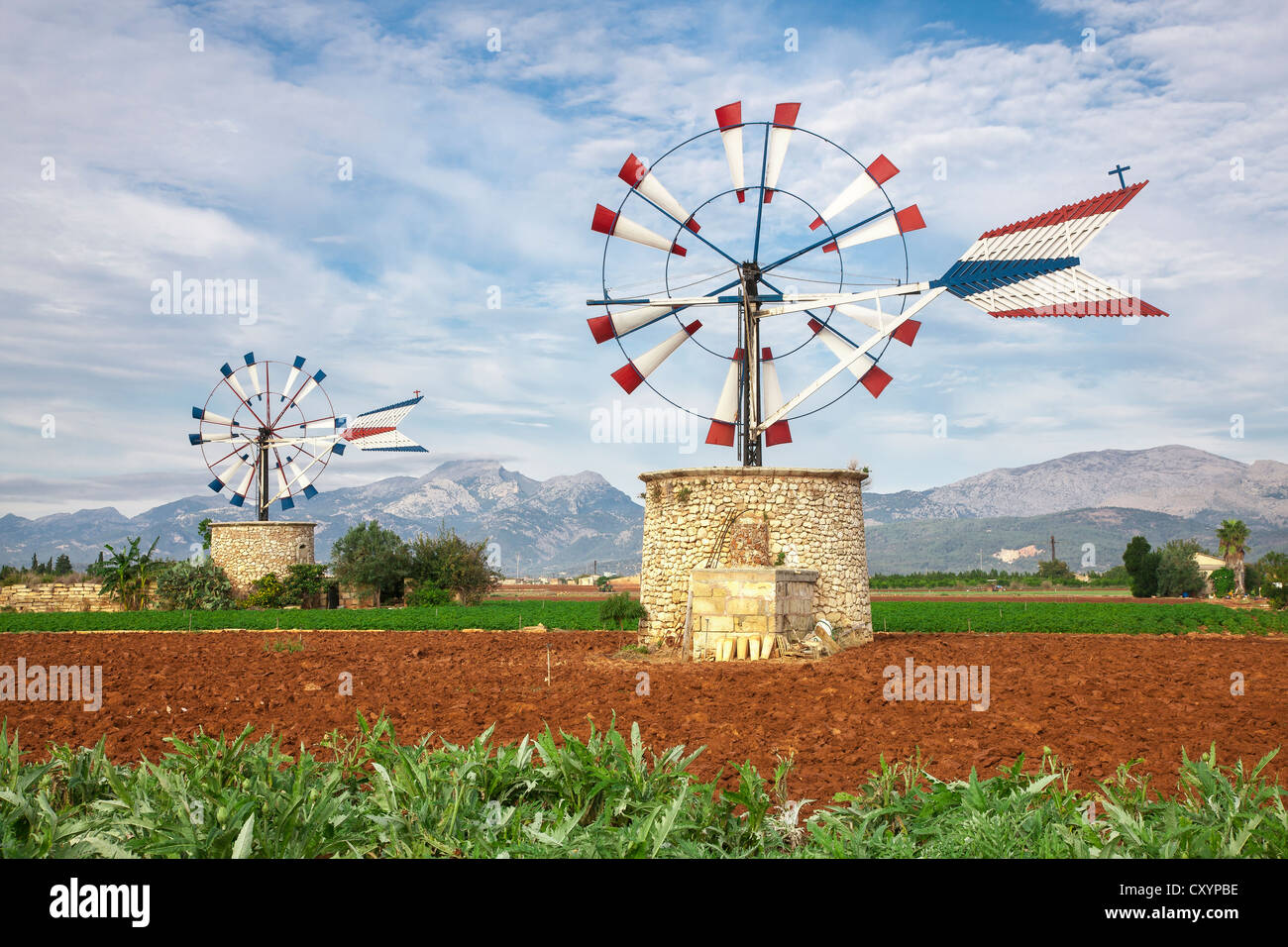Windmils in Sa Pobla, Majorca, Spain, Europe Stock Photo - Alamy