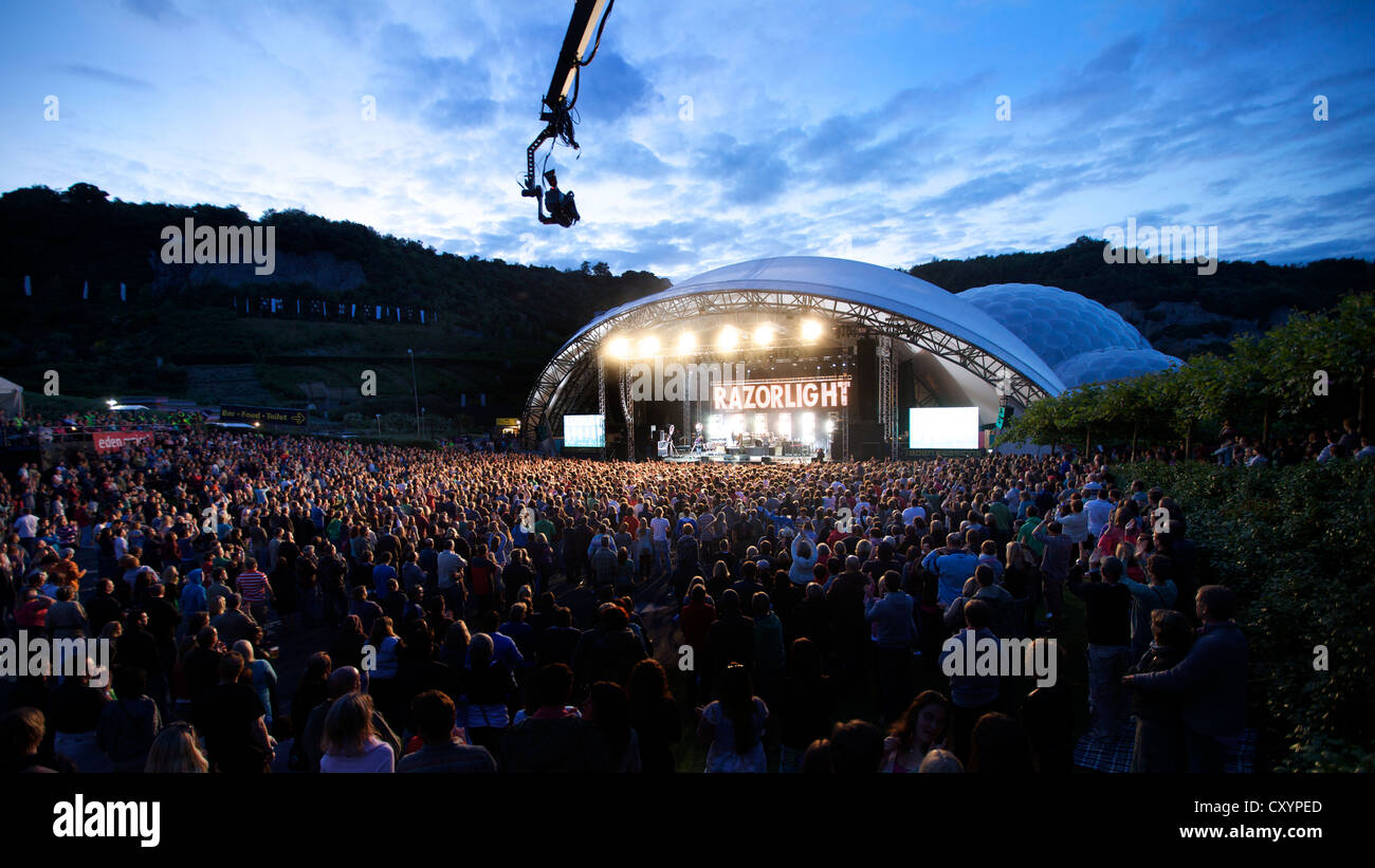 The stage at night for Razorlight at the Eden Session at The Eden ...