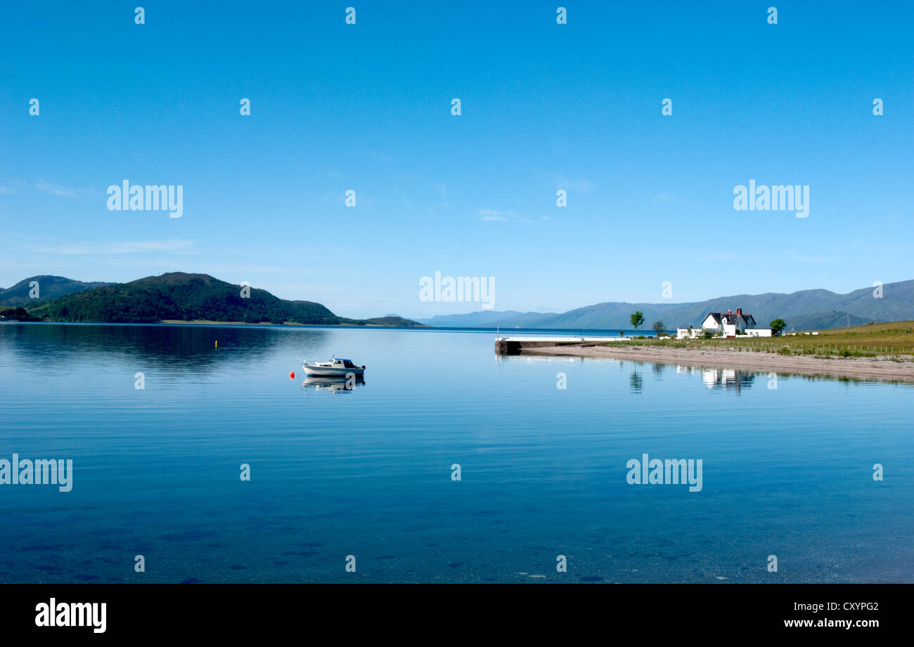 Scotland Onich, West Coast Highlands, Boat, Water Stock Photo - Alamy