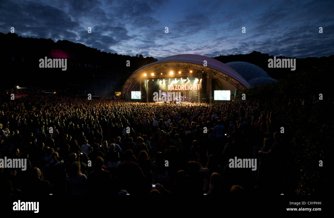The stage at night for Razorlight at the Eden Session at The Eden ...