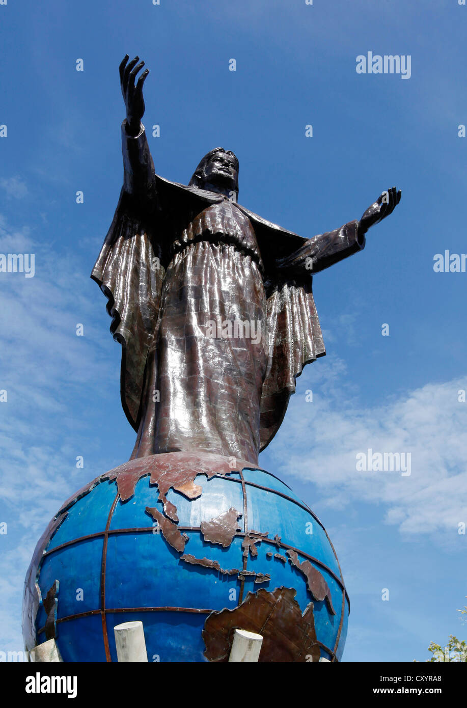 Cristo Rei, Statue of Jesus Christ (27 meters high) on top of the Globe ...