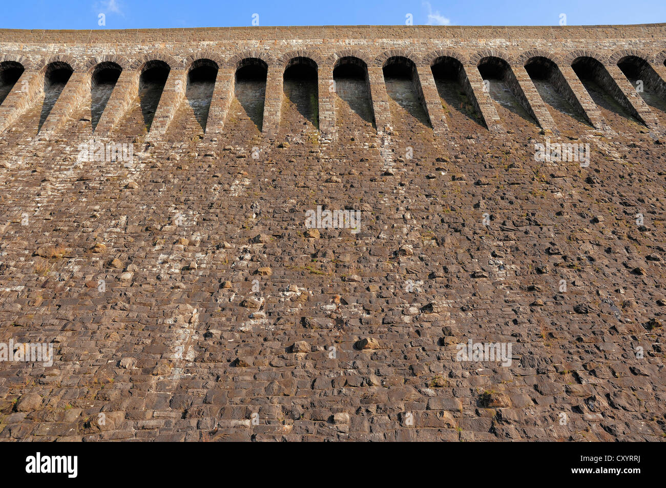 Dam of the Moehne reservoir, North Rhine-Westphalia, PublicGround Stock ...