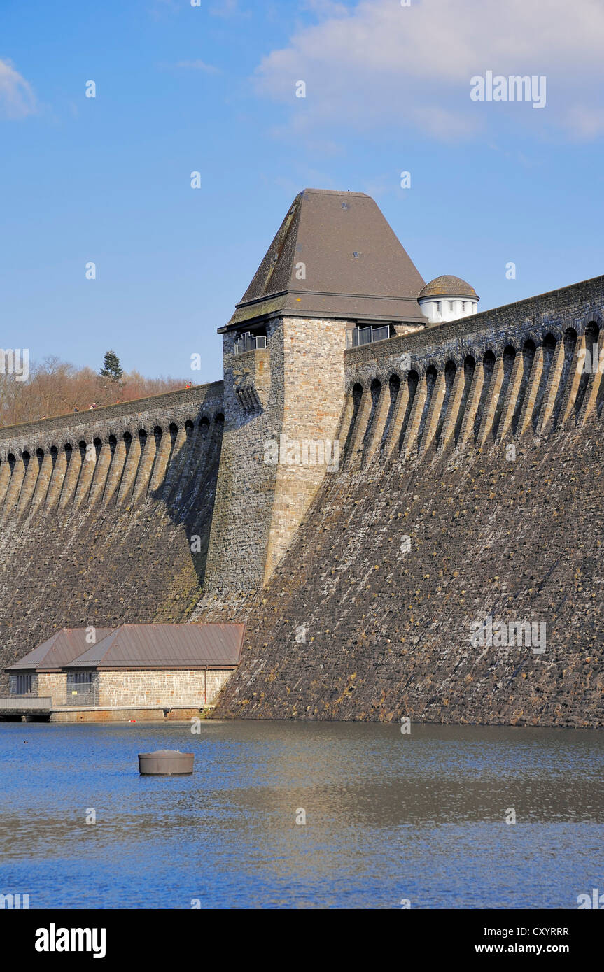 Dam of the Moehne reservoir, North Rhine-Westphalia, PublicGround Stock ...