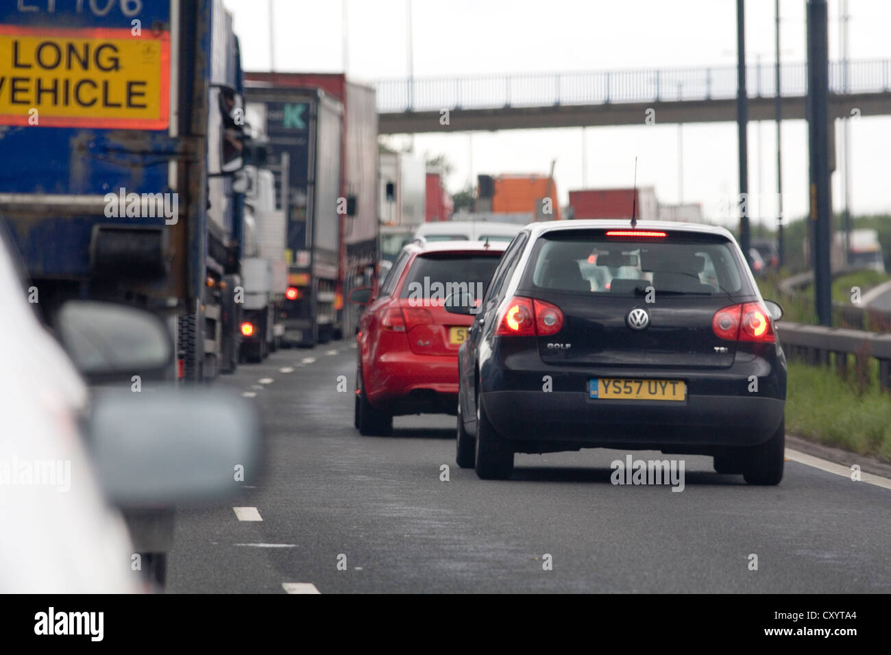 Traffic on UK road Stock Photo - Alamy