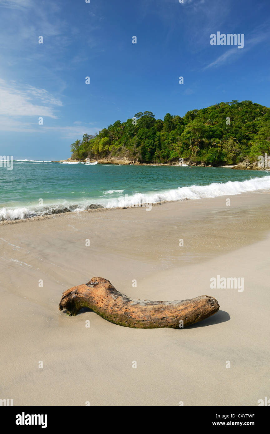 White sandy beach, Manuel Antonio National Park, central Pacific Coast ...