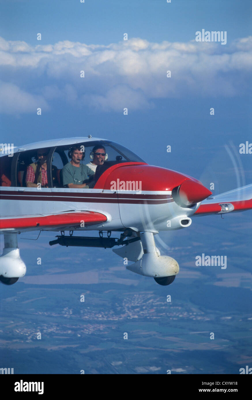Daytime one pilot front view blue sky clear hi-res stock photography ...