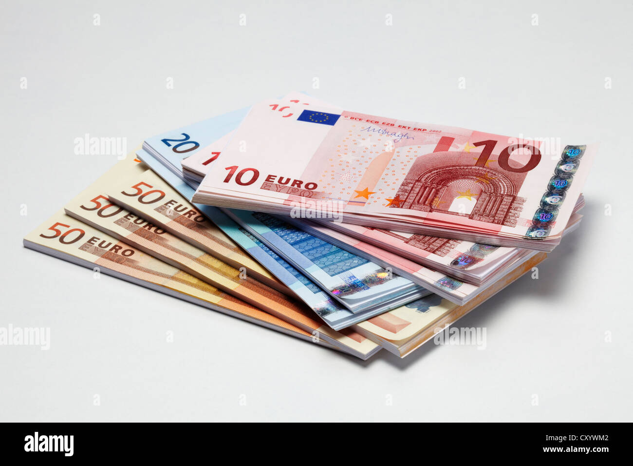 Stack of Euro Bank Notes Stock Photo - Alamy