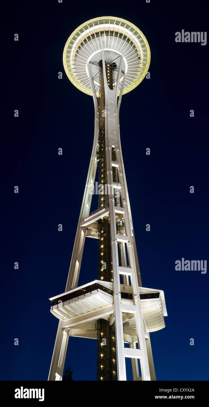 Space Needle at night, Seattle Stock Photo - Alamy