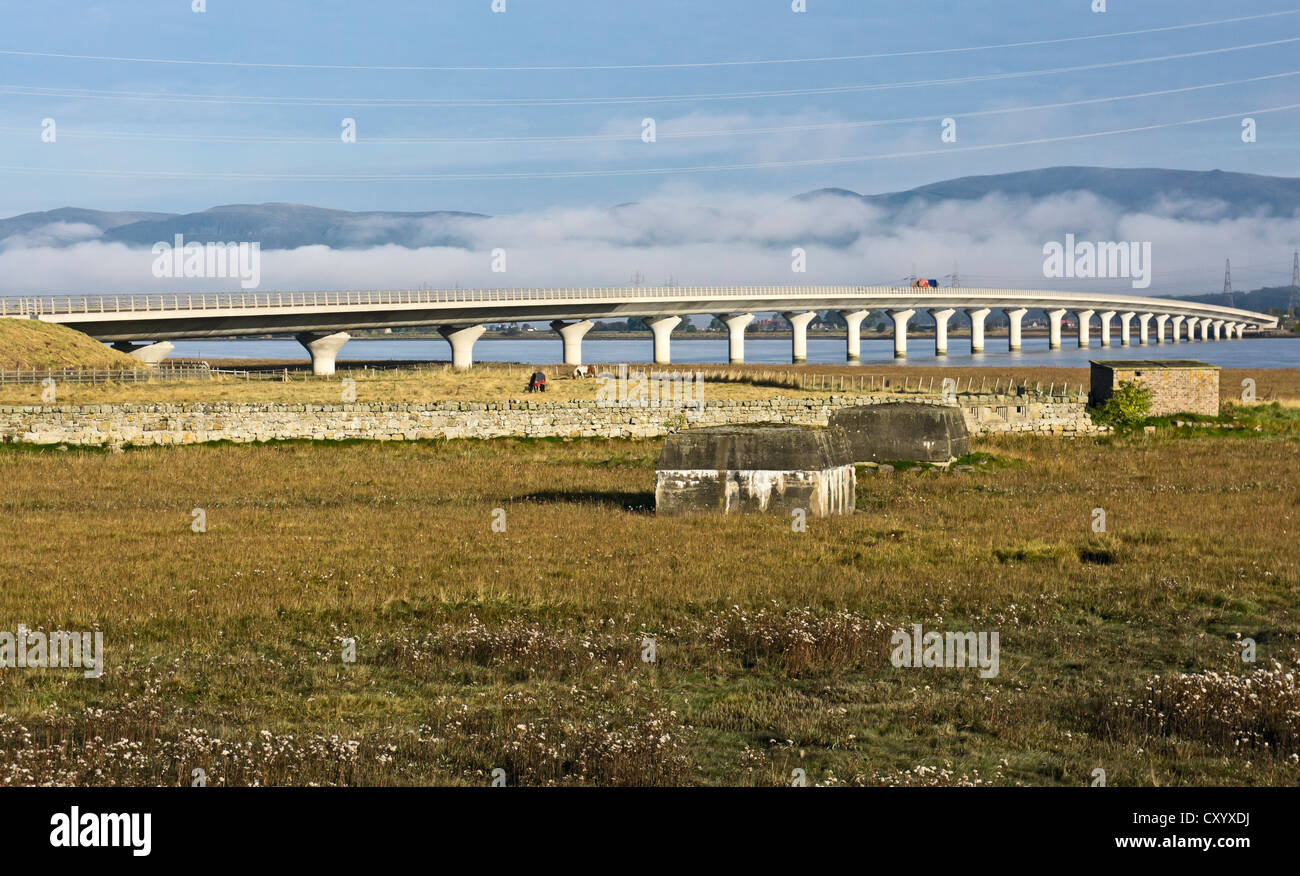 The new Clackmannanshire Bridge spanning the Firth of Forth in Fife ...