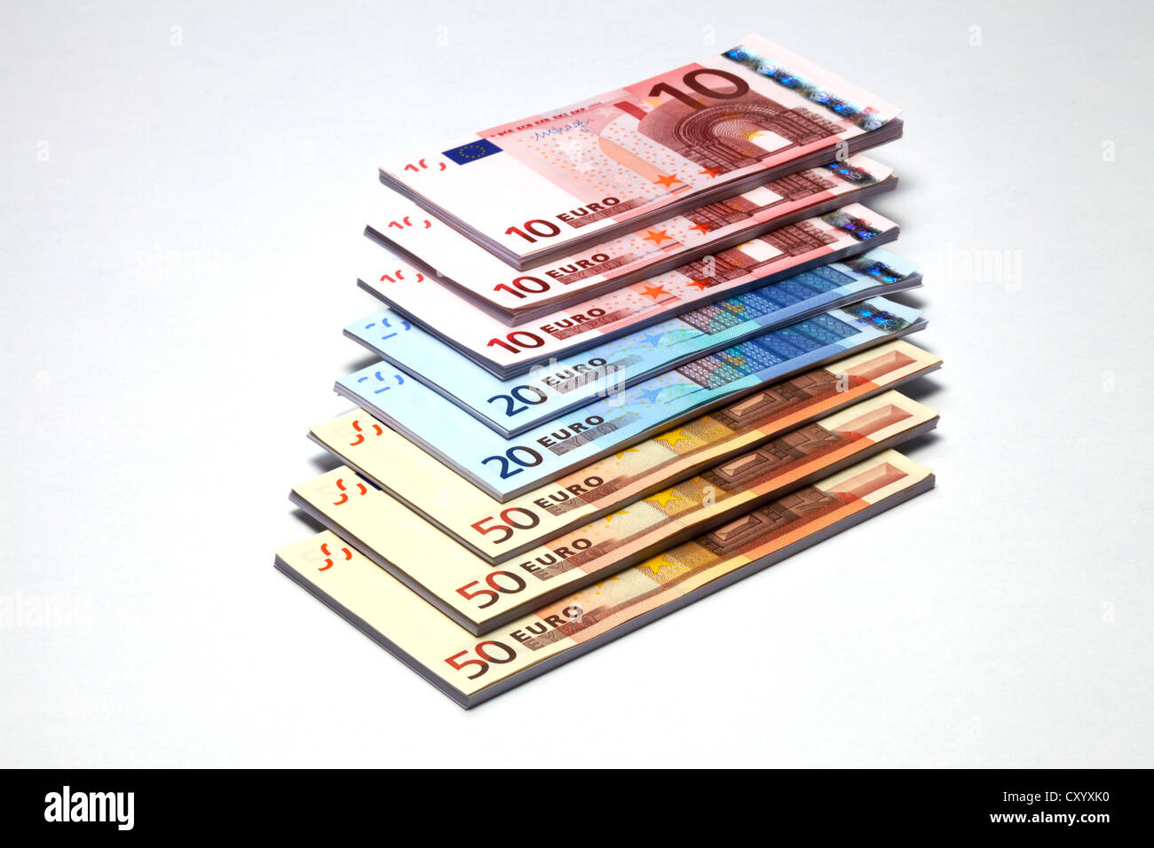 Stack of Euro Notes Stock Photo - Alamy
