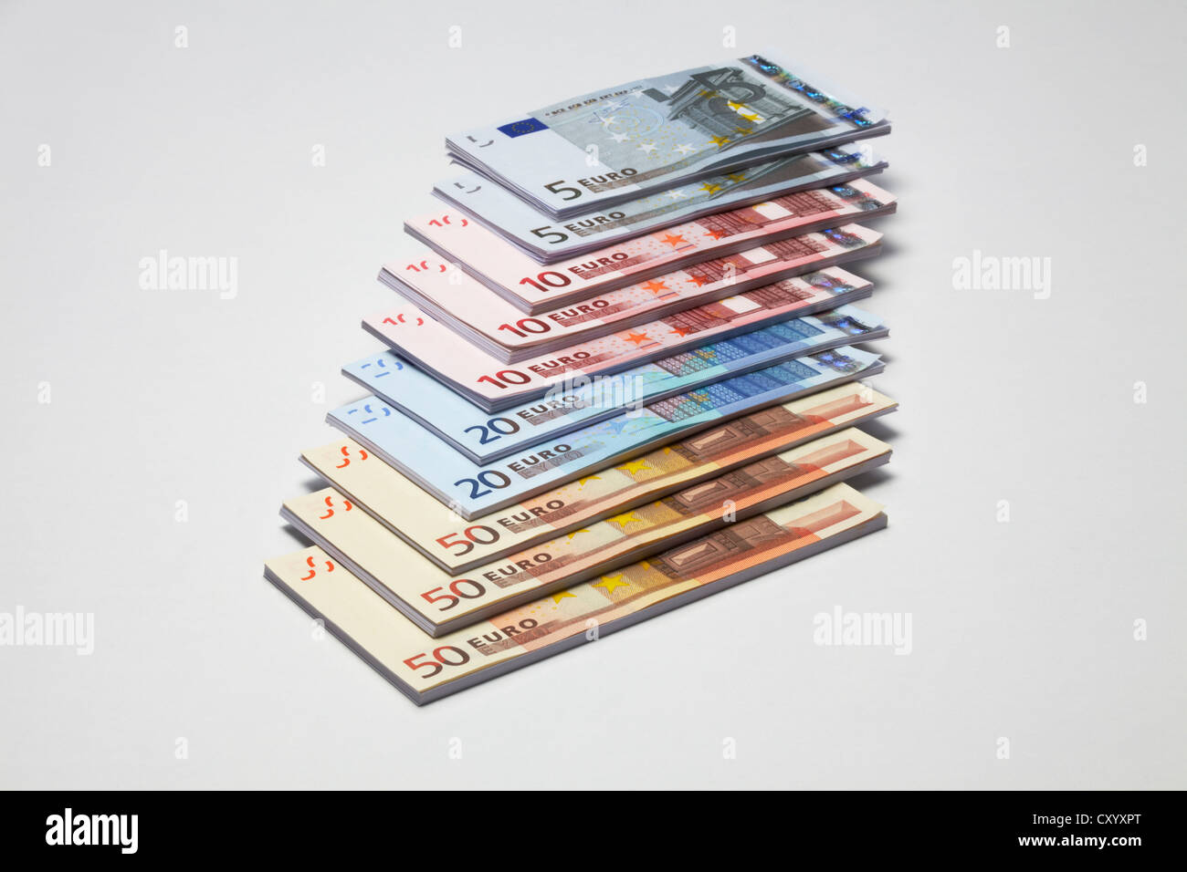 Stack of Euro Notes Stock Photo - Alamy
