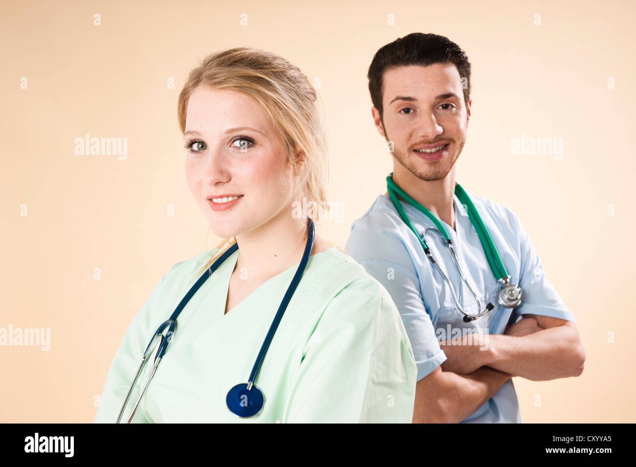 Male and female nurses Stock Photo - Alamy