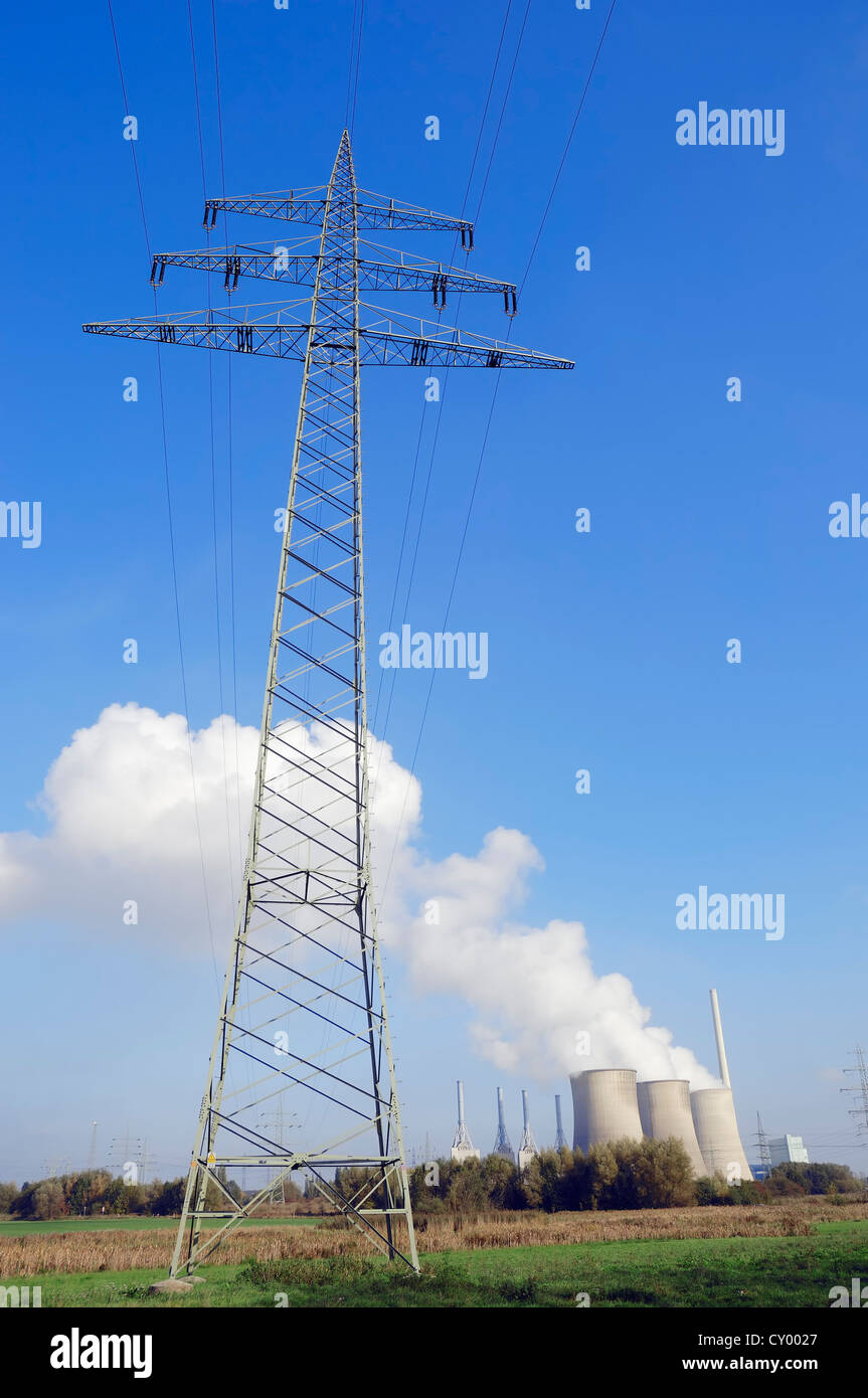 A coal power station and power poles hi-res stock photography and ...