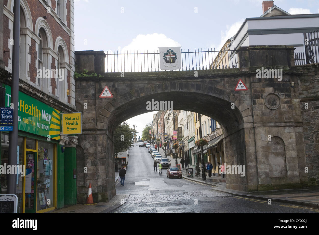 Derry City Londonderry Northern Ireland Shipquay Gate in the ancient ...