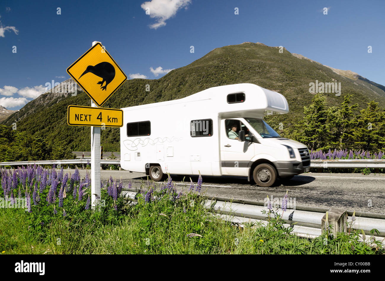 Rv driving past sign hi-res stock photography and images - Alamy
