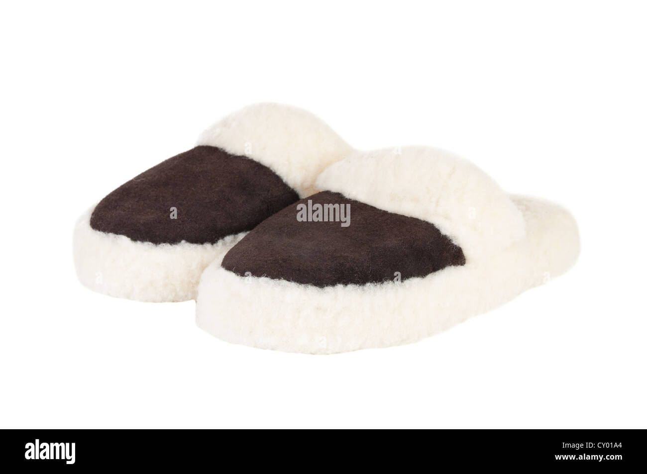 Slippers on white background Stock Photo - Alamy