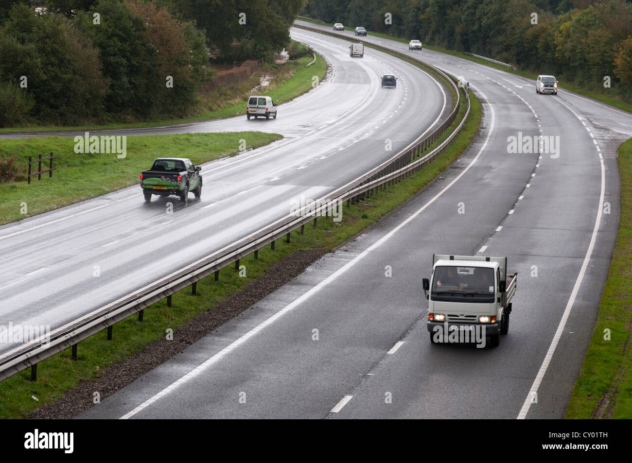 A361 near Tiverton Devon Stock Photo - Alamy