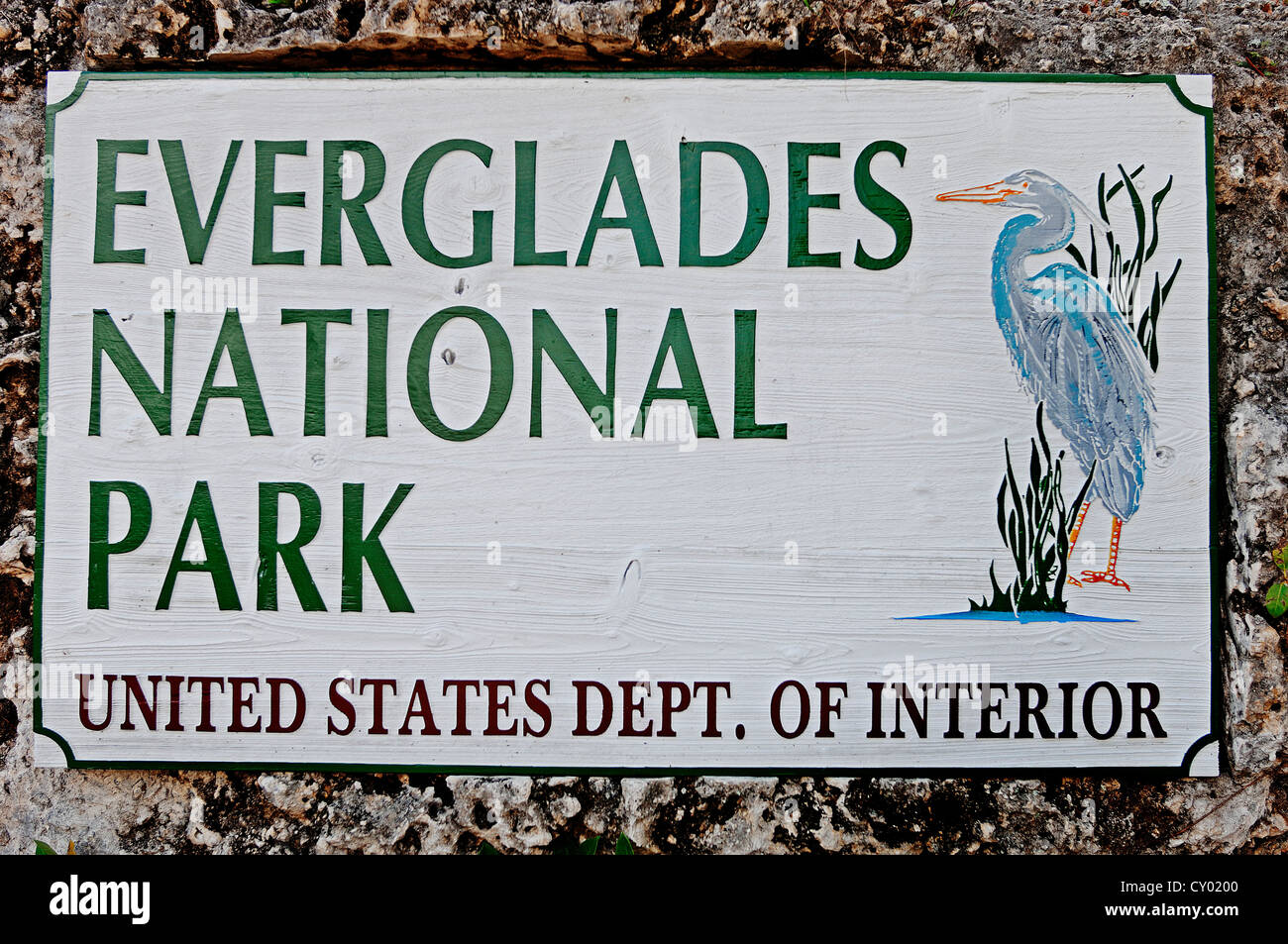 Entrance sign everglades national park hi-res stock photography and ...