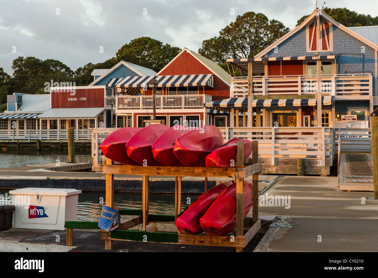 Sunrise over South Beach marina at Sea Pines Plantation on Hilton Head ...