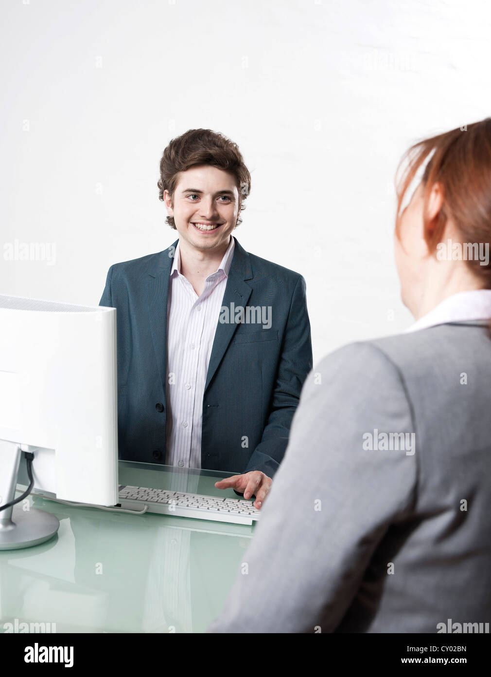 Office computer people talking advising hi-res stock photography and ...