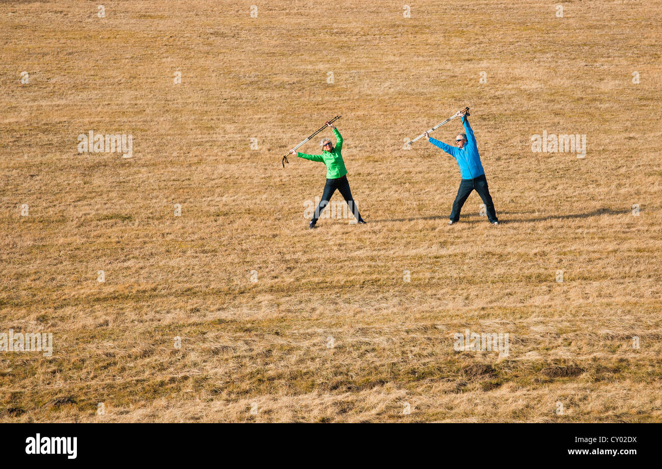 Two senior men with walking sticks hi-res stock photography and images ...