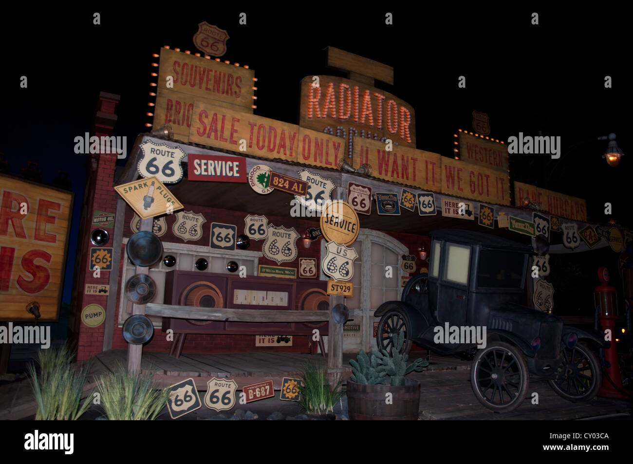 Inside of cars ride at Disneyland Anaheim,California Stock Photo - Alamy