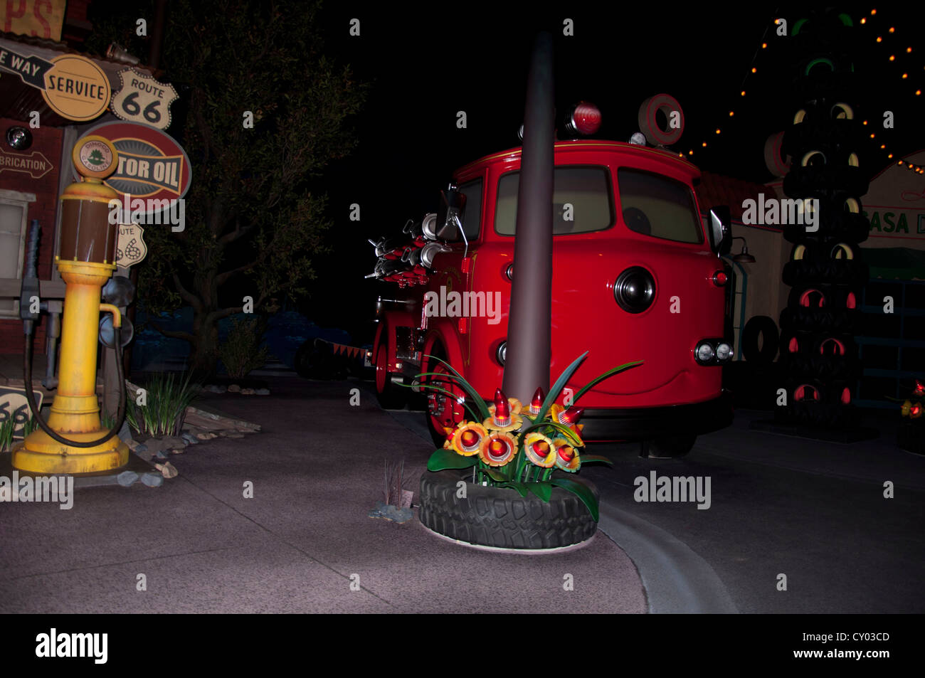 Inside of cars ride at Disneyland Anaheim,California Stock Photo - Alamy