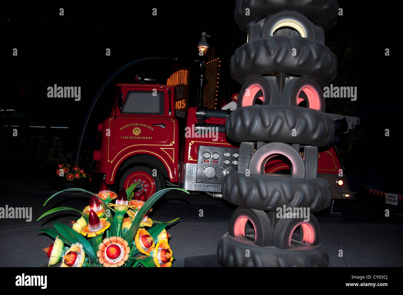 Inside of cars ride at Disneyland Anaheim,California Stock Photo - Alamy