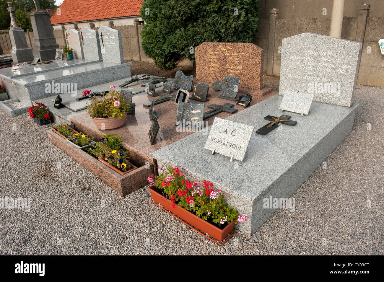 Orthodox Catholic Grave Stones Nortkerque France Europe Stock Photo - Alamy