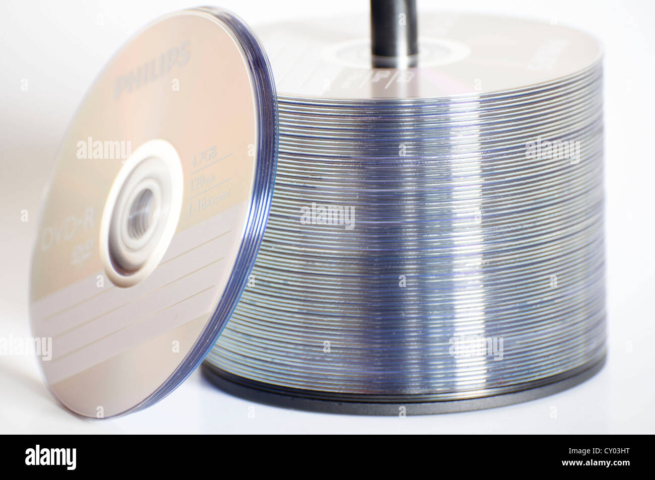 Philips Stack of DVD disks Stock Photo - Alamy