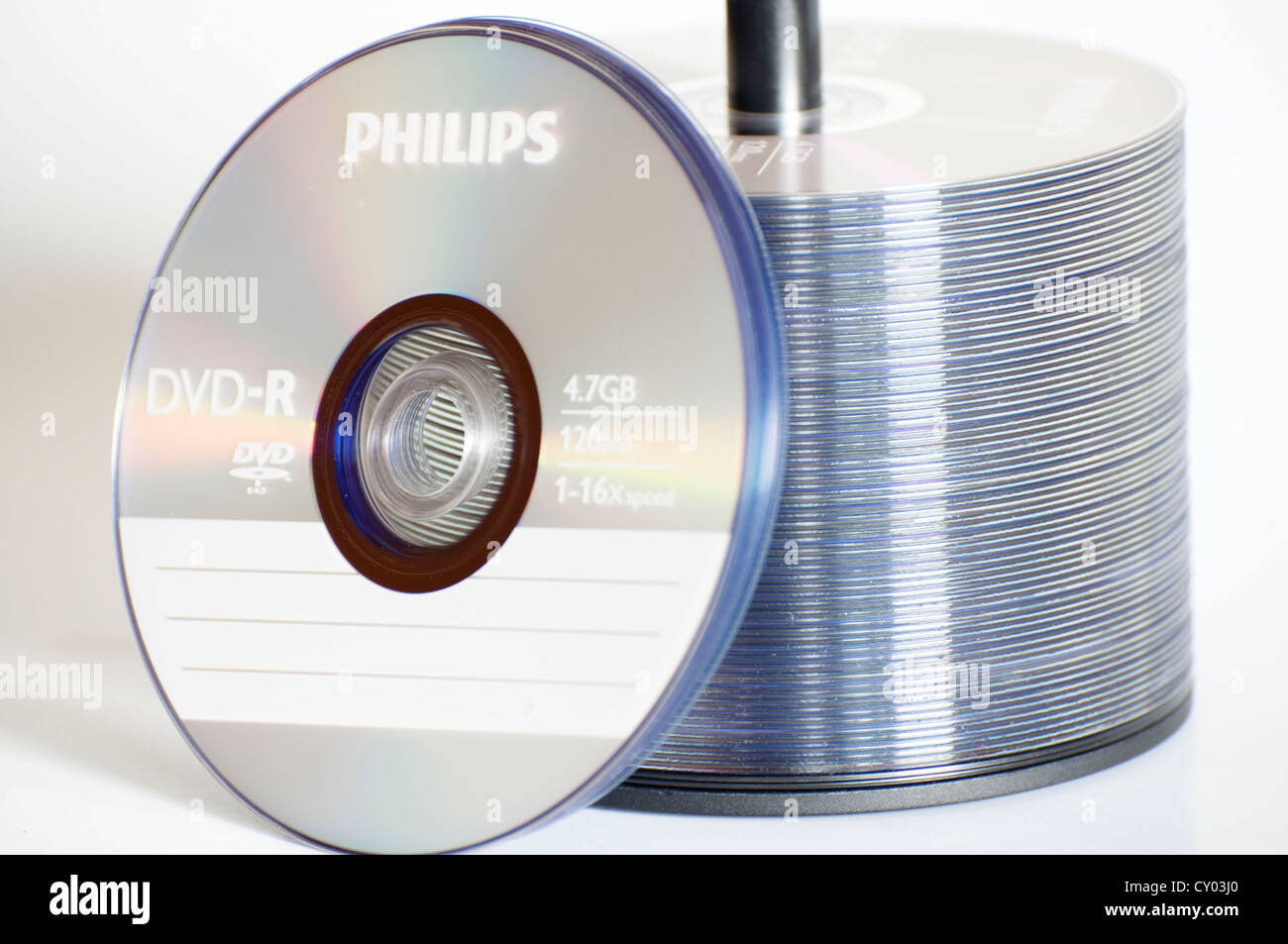 Philips Stack of DVD disks Stock Photo - Alamy