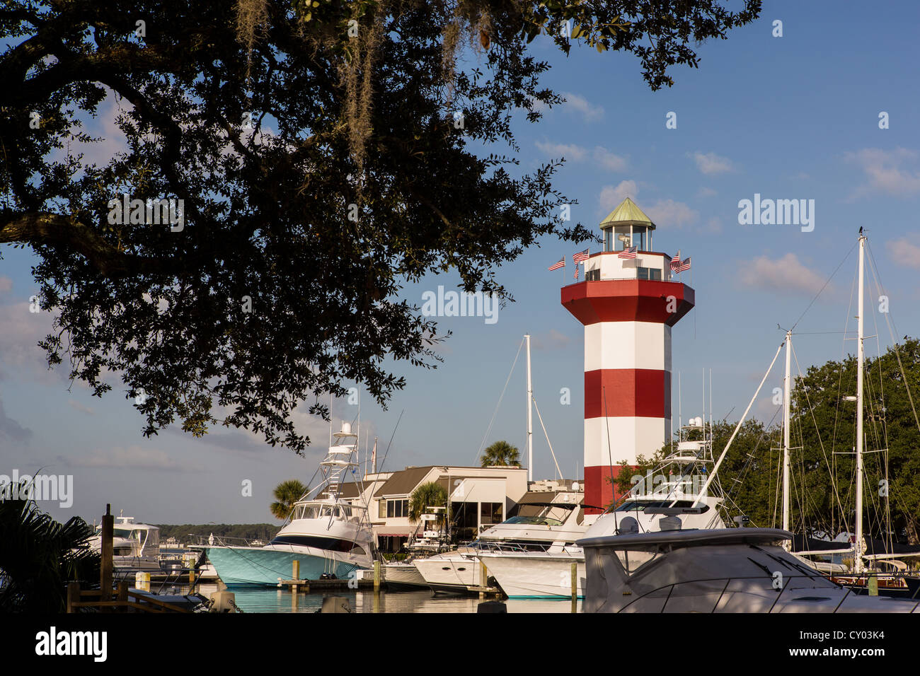 Harbor Town lighthouse at Sea Pines Plantation on Hilton Head Island ...