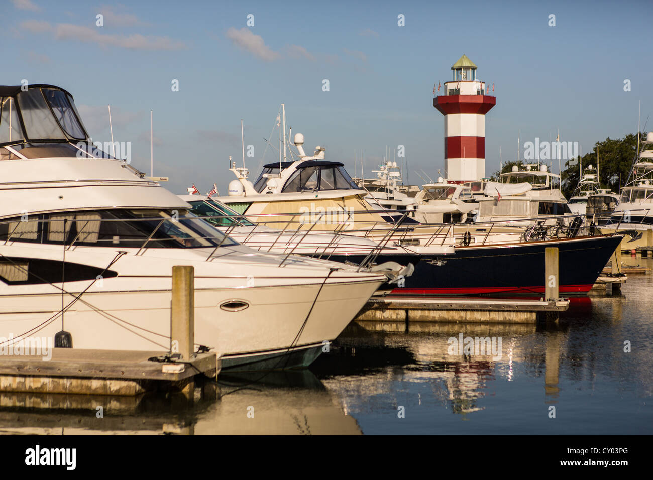 Harbor Town lighthouse at Sea Pines Plantation on Hilton Head Island ...