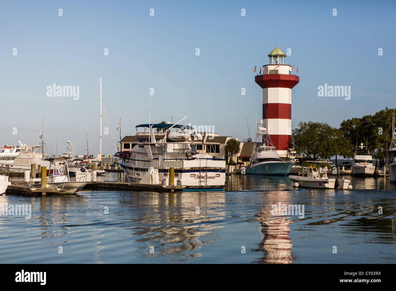 Harbor Town lighthouse at Sea Pines Plantation on Hilton Head Island ...