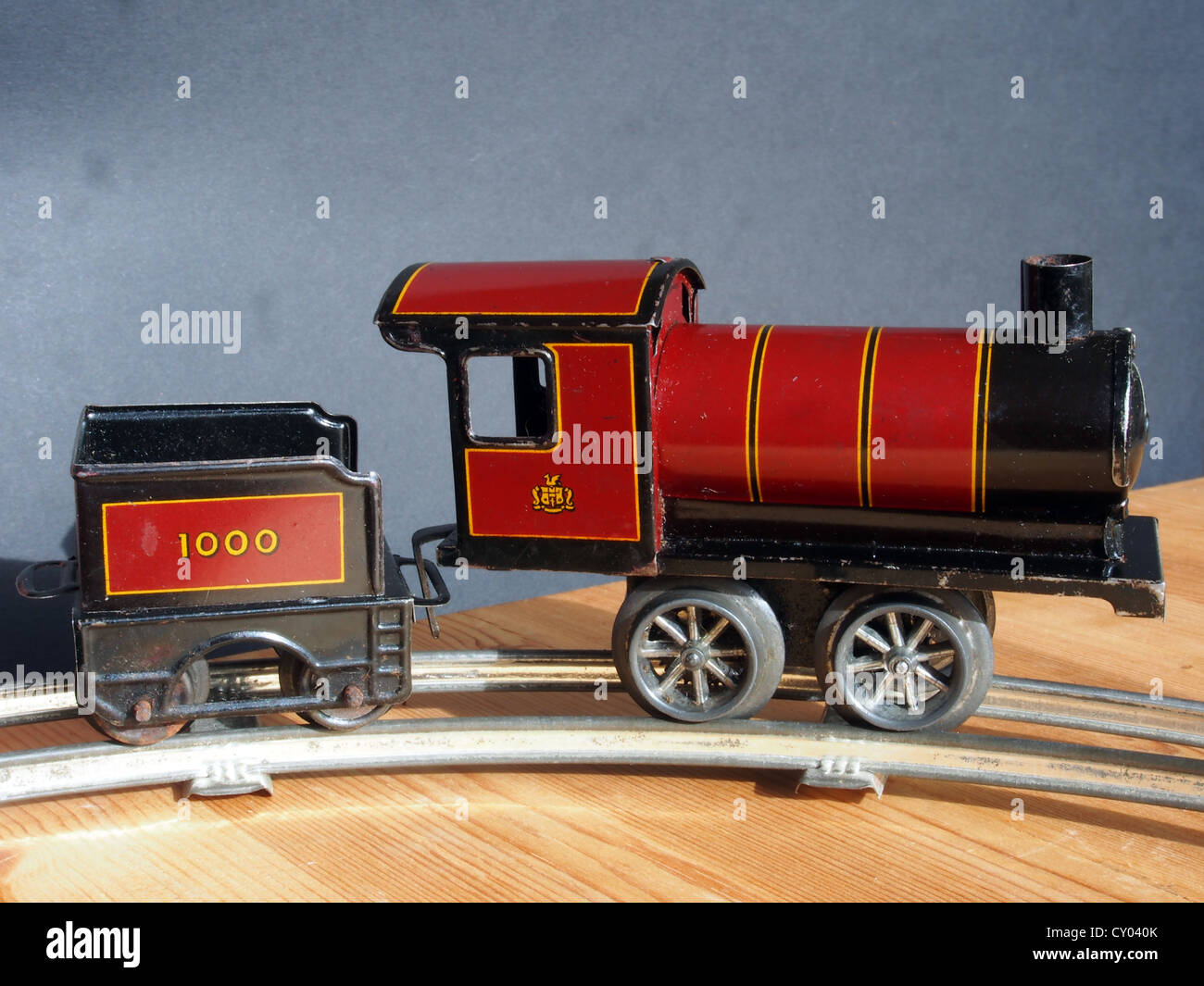 Made in germany tin clockwork toy train hi-res stock photography and ...