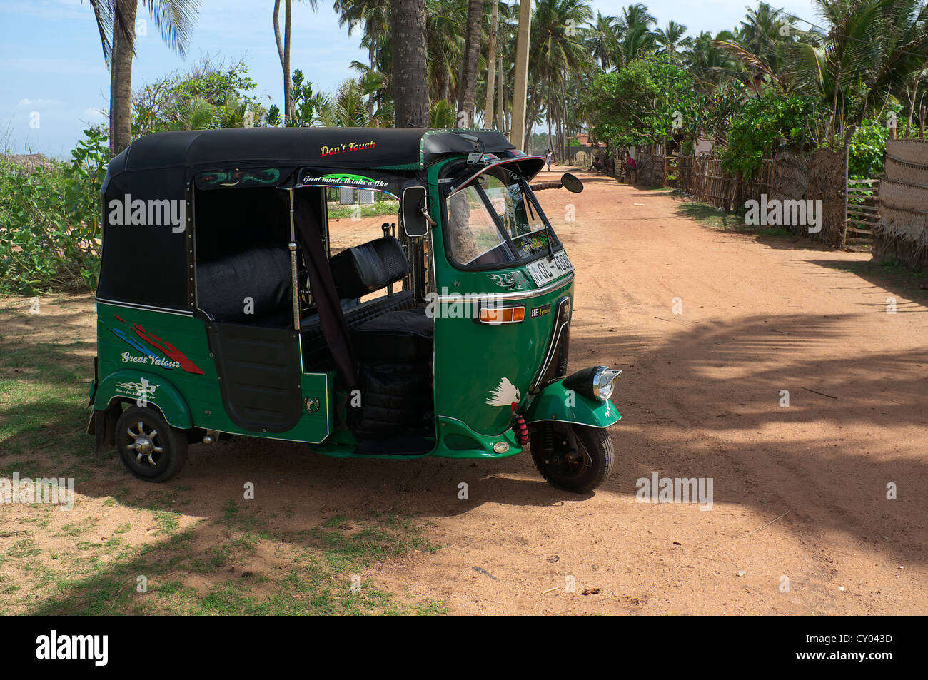 Tuck Tuck motor car parked on the roadway at Waikkal, Sri Lanka Stock ...
