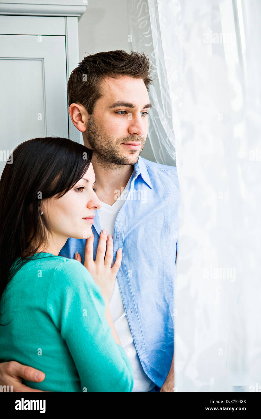 Young couple at home Stock Photo - Alamy
