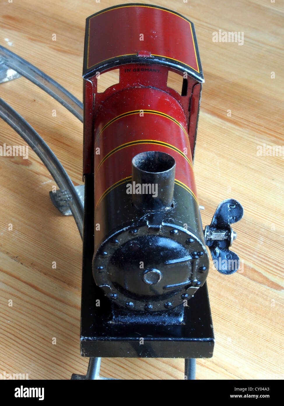 Made in Germany Tin clockwork toy train from around 1900 Stock Photo ...