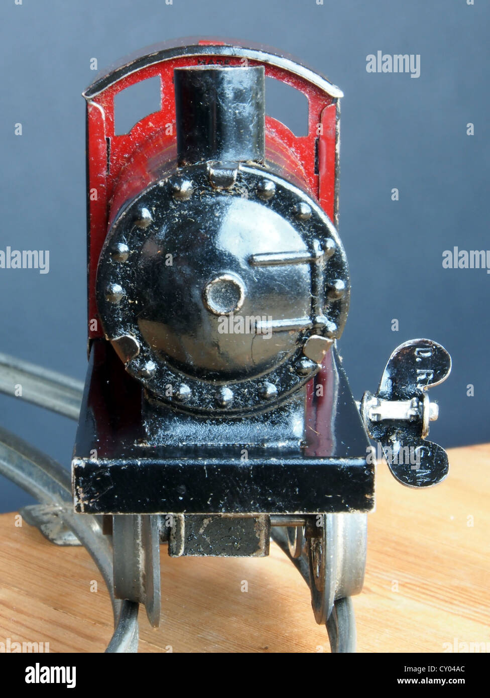 Made in Germany Tin clockwork toy train from around 1900 Stock Photo ...