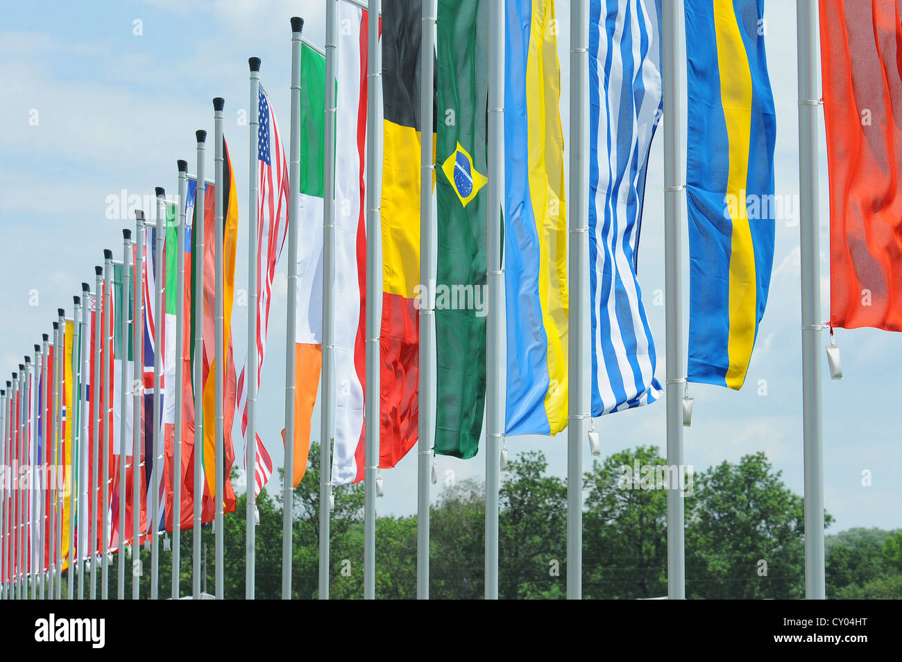 Lots of different country flags hi-res stock photography and images - Alamy