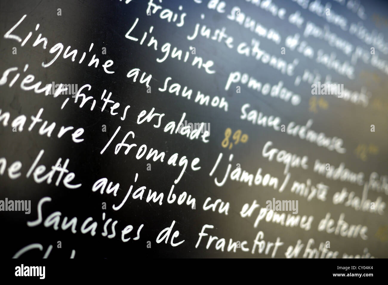 french menu board Stock Photo - Alamy
