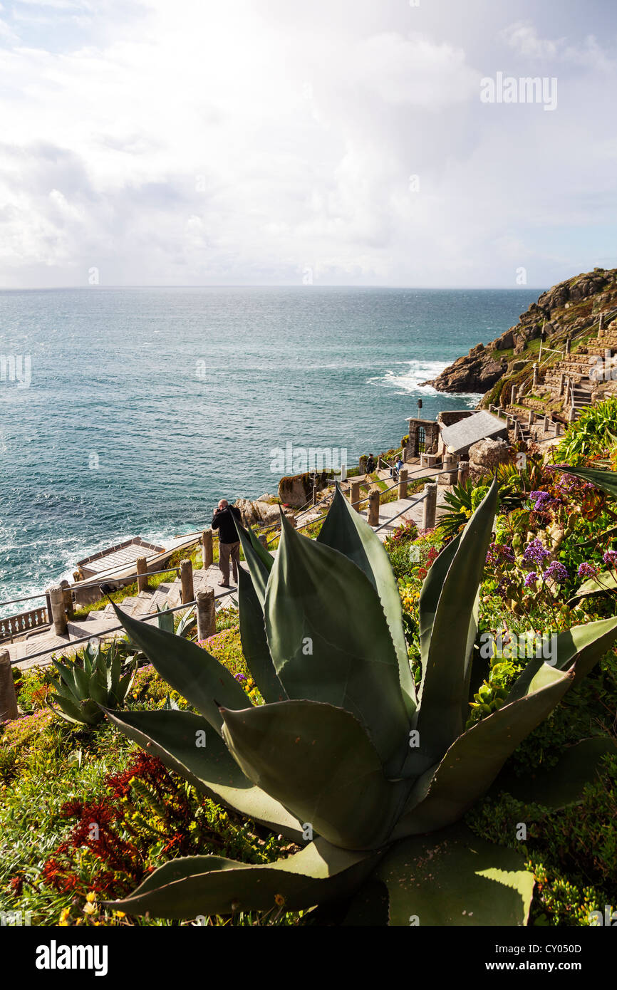 Minack Theatre, Cornwall outdoor outside seating area and steps going ...